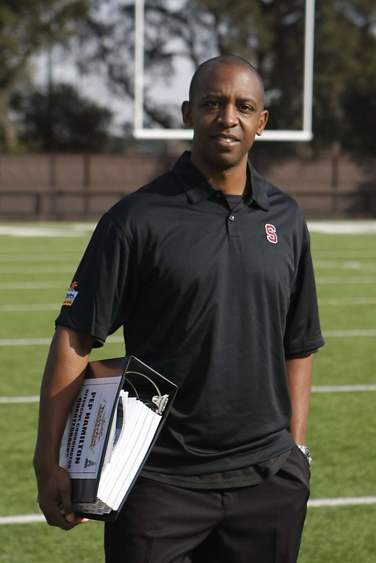 Coach Pep Hamilton wields Stanford playbook