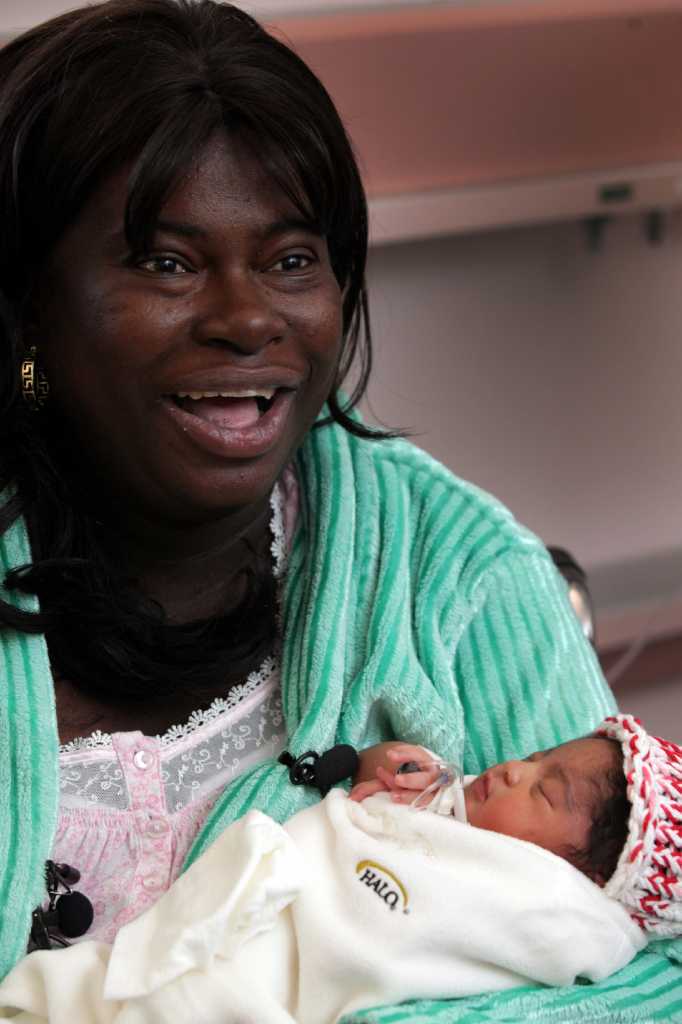 S.A.'s 1st baby is an early arrival