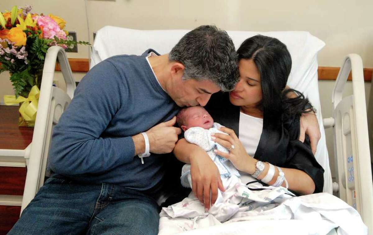 Stamford's first baby of 2012 debuts