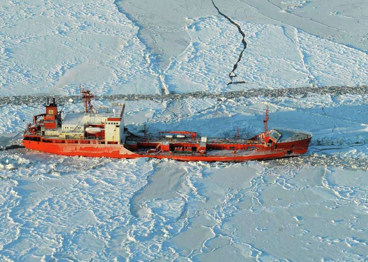 Local ice breaker, tanker deliver fuel to iced-in Nome