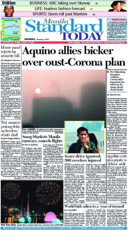 Front Pages From Around the Globe