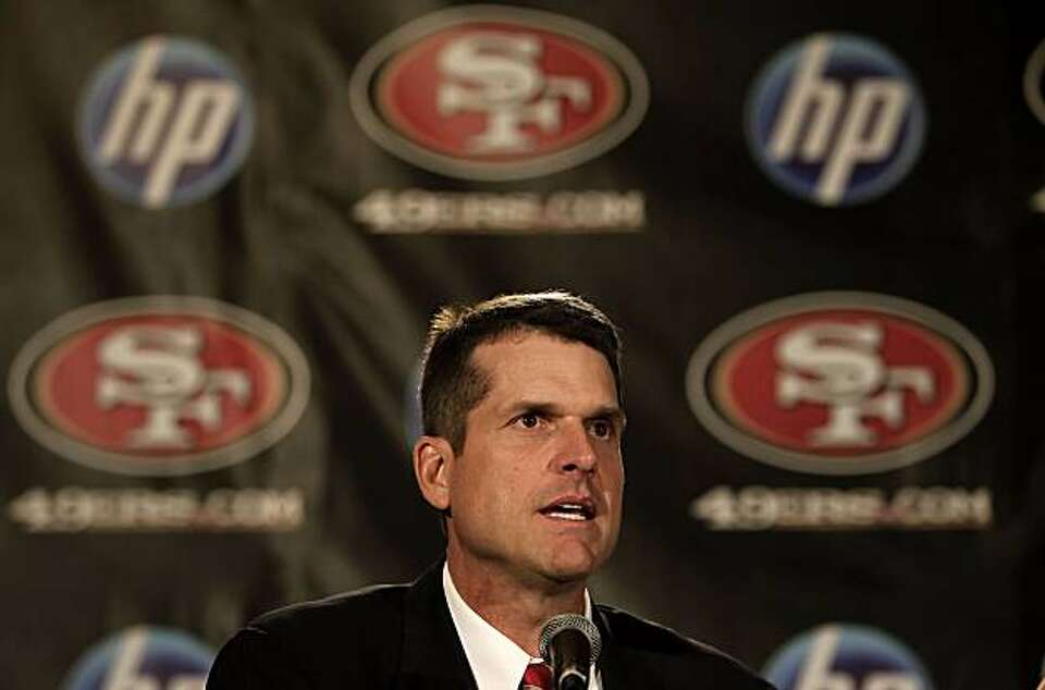 Jim Harbaugh is named 49ers' head coach