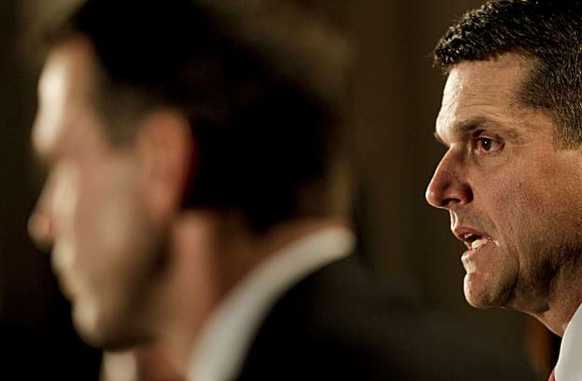 Jim Harbaugh is named 49ers' head coach