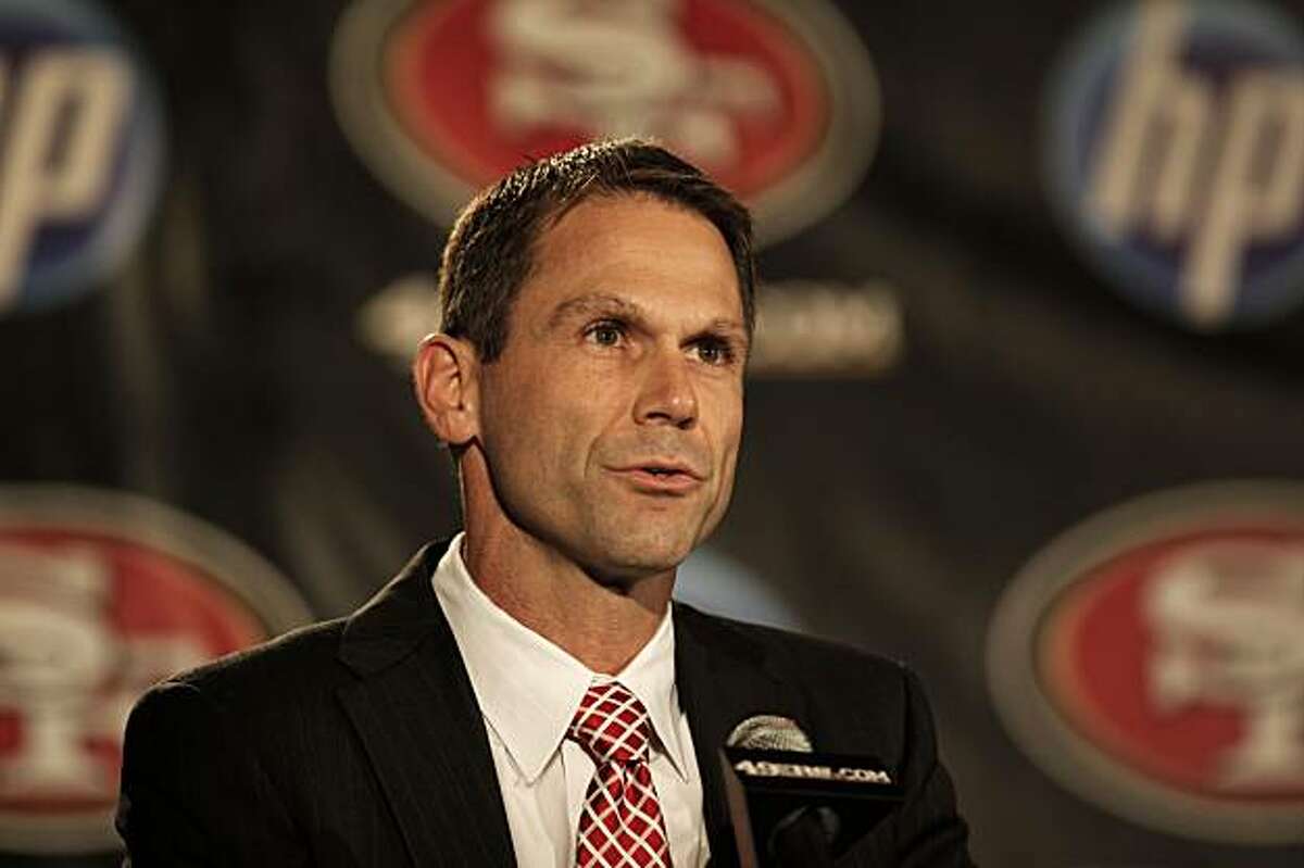 Jim Harbaugh is named 49ers' head coach