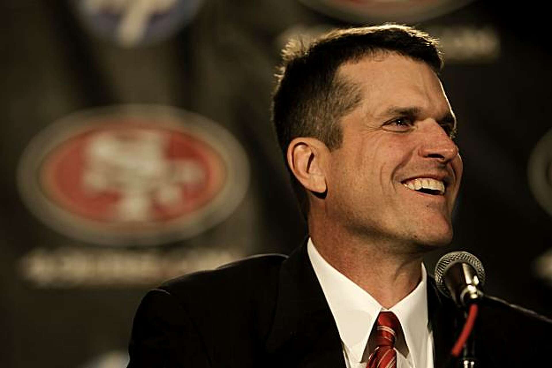 Jim Harbaugh is named 49ers' head coach