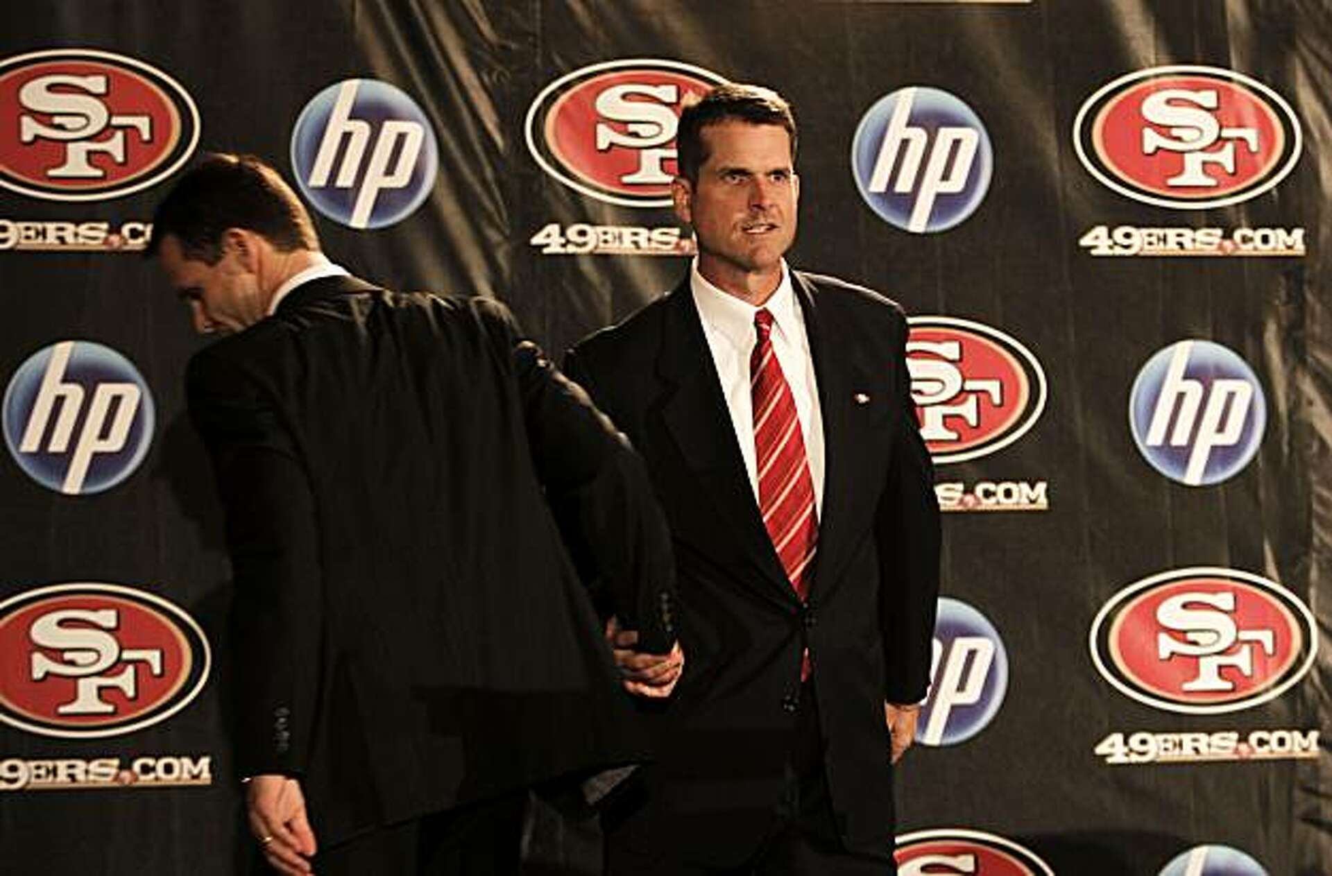 Jim Harbaugh is named 49ers' head coach