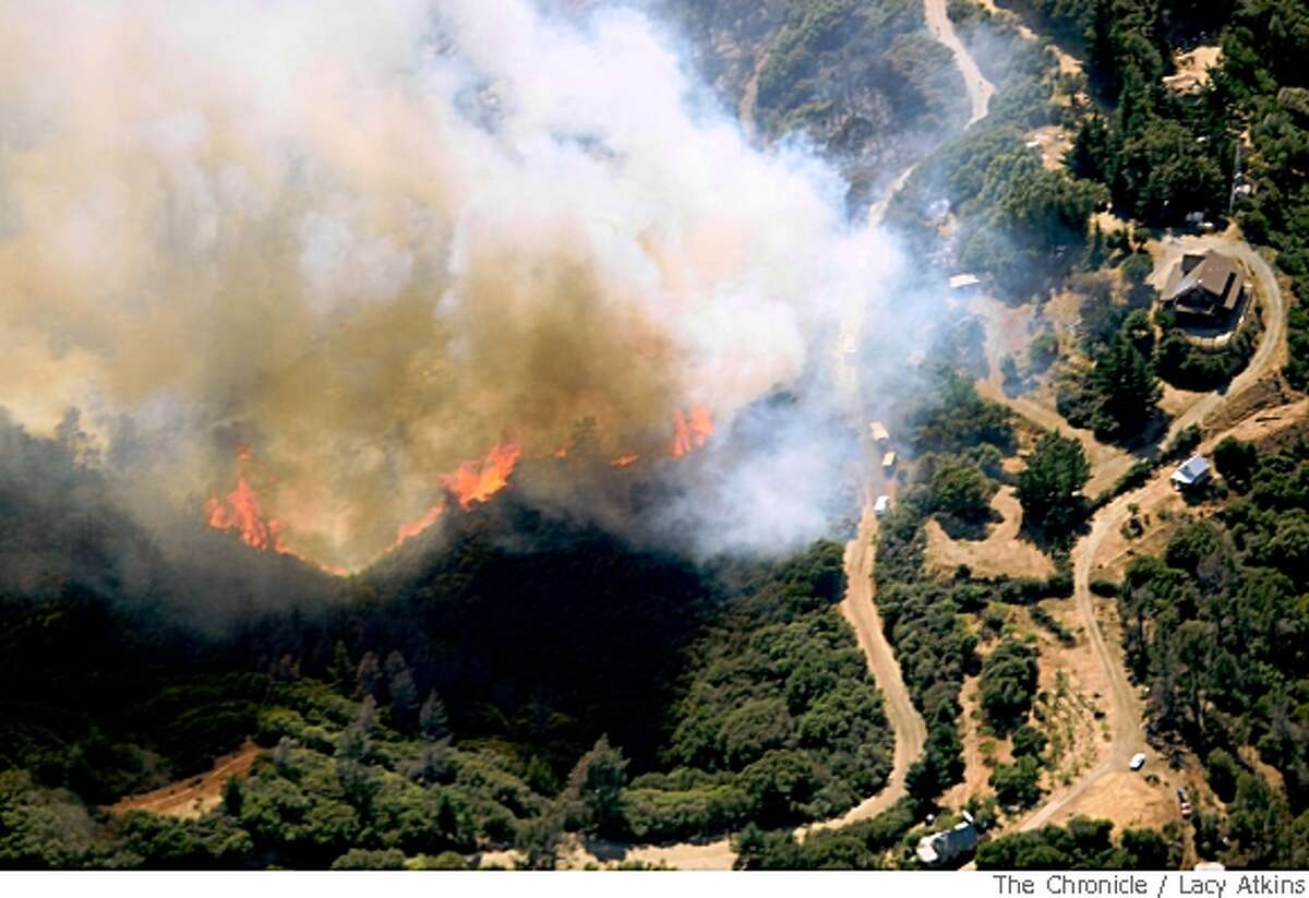 Firefighters counting on wind to drop today