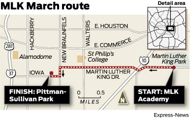 MLK March at a glance