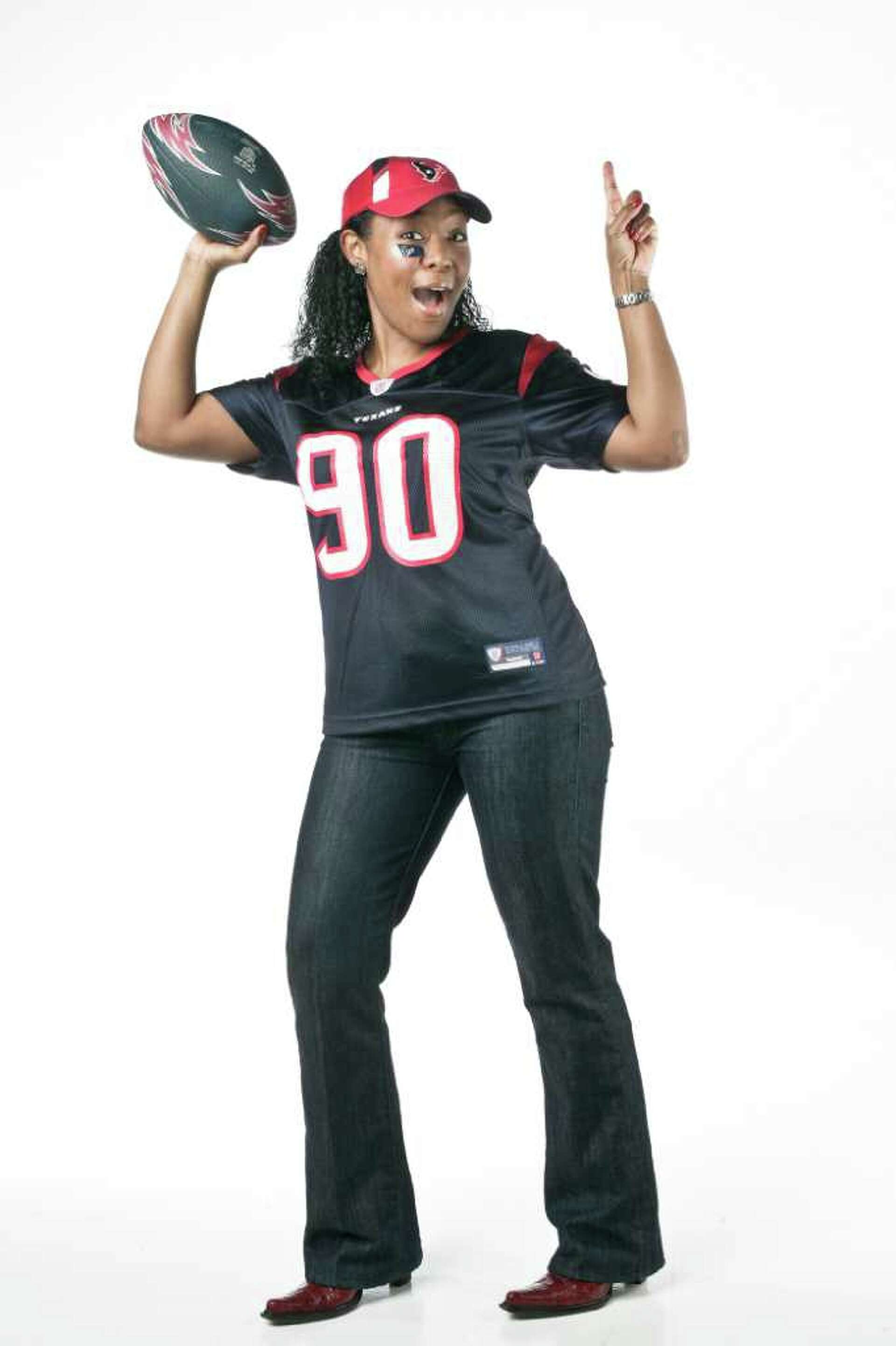 Fashionable female fans show off Texans' pride