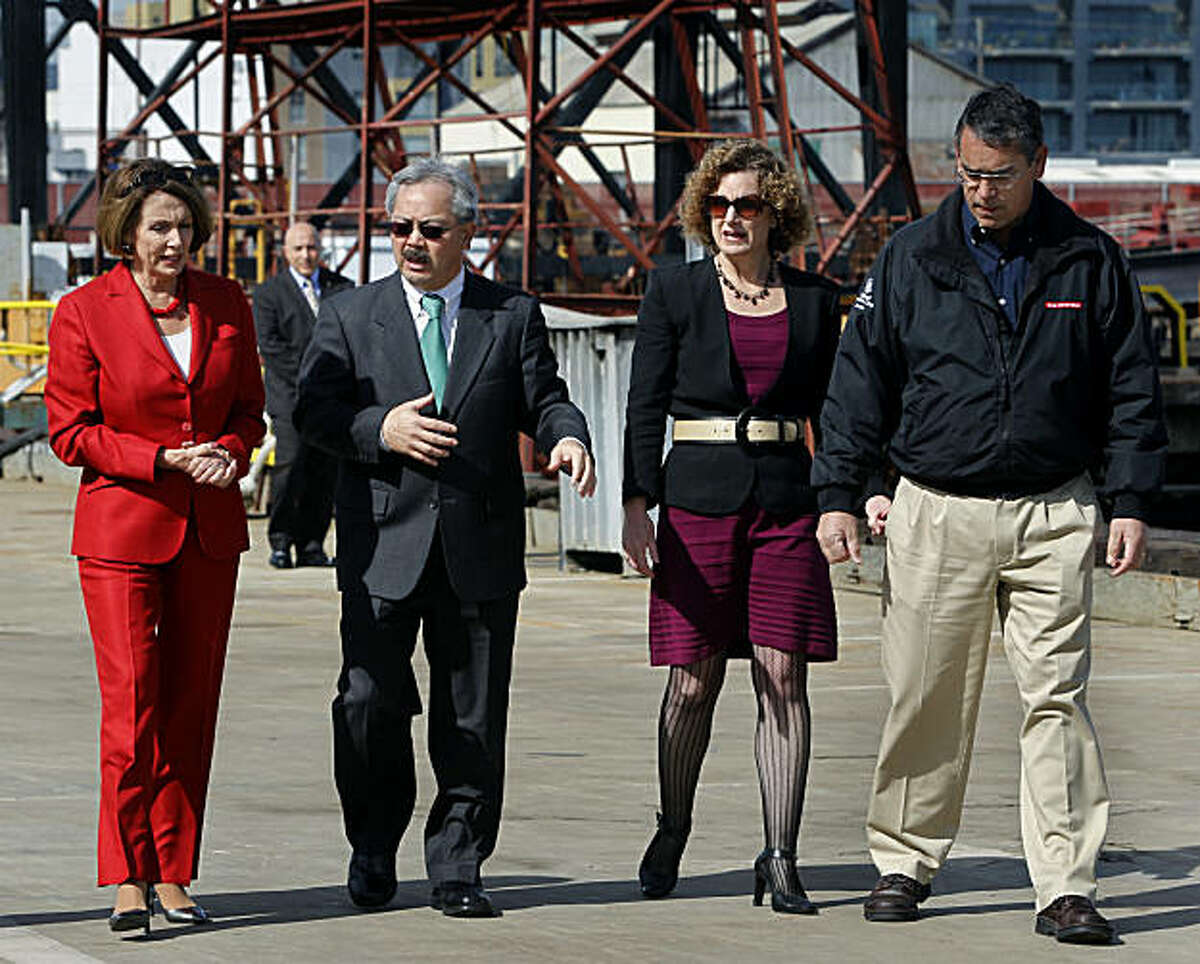 Nancy Pelosi tours S.F. dry dock, touts ports