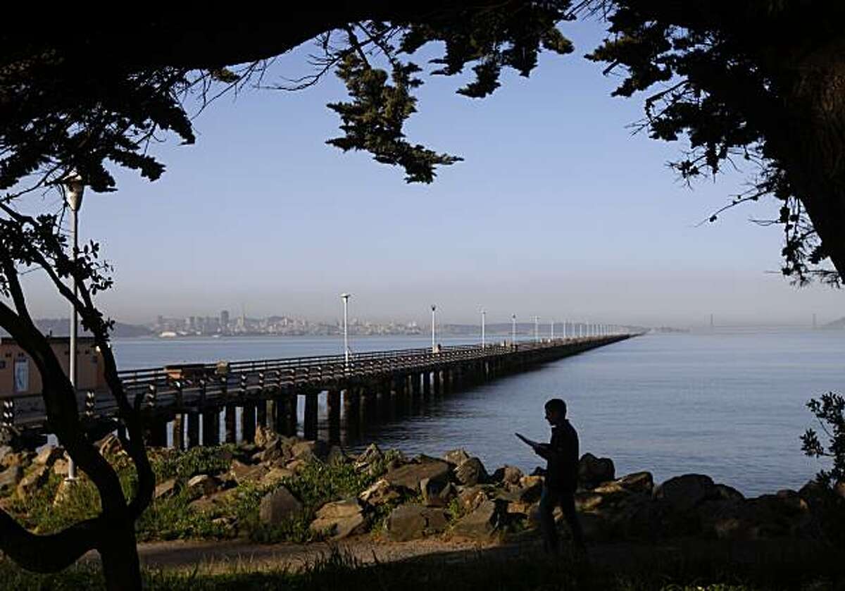 Berkeley Pier once led to ferry, now to fish