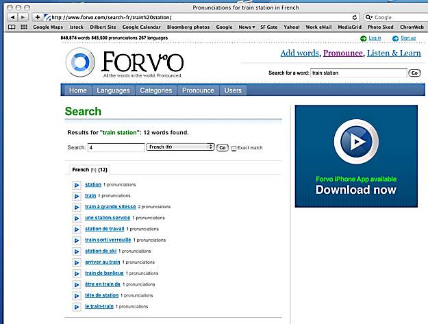 Hear pronunciation of foreign words on Forvo.com Hear pronunciation of foreign words on Forvo.com
