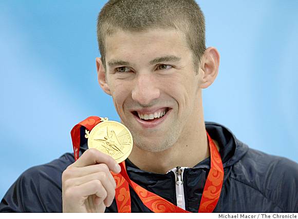 Phelps' first final: One gold, one world record