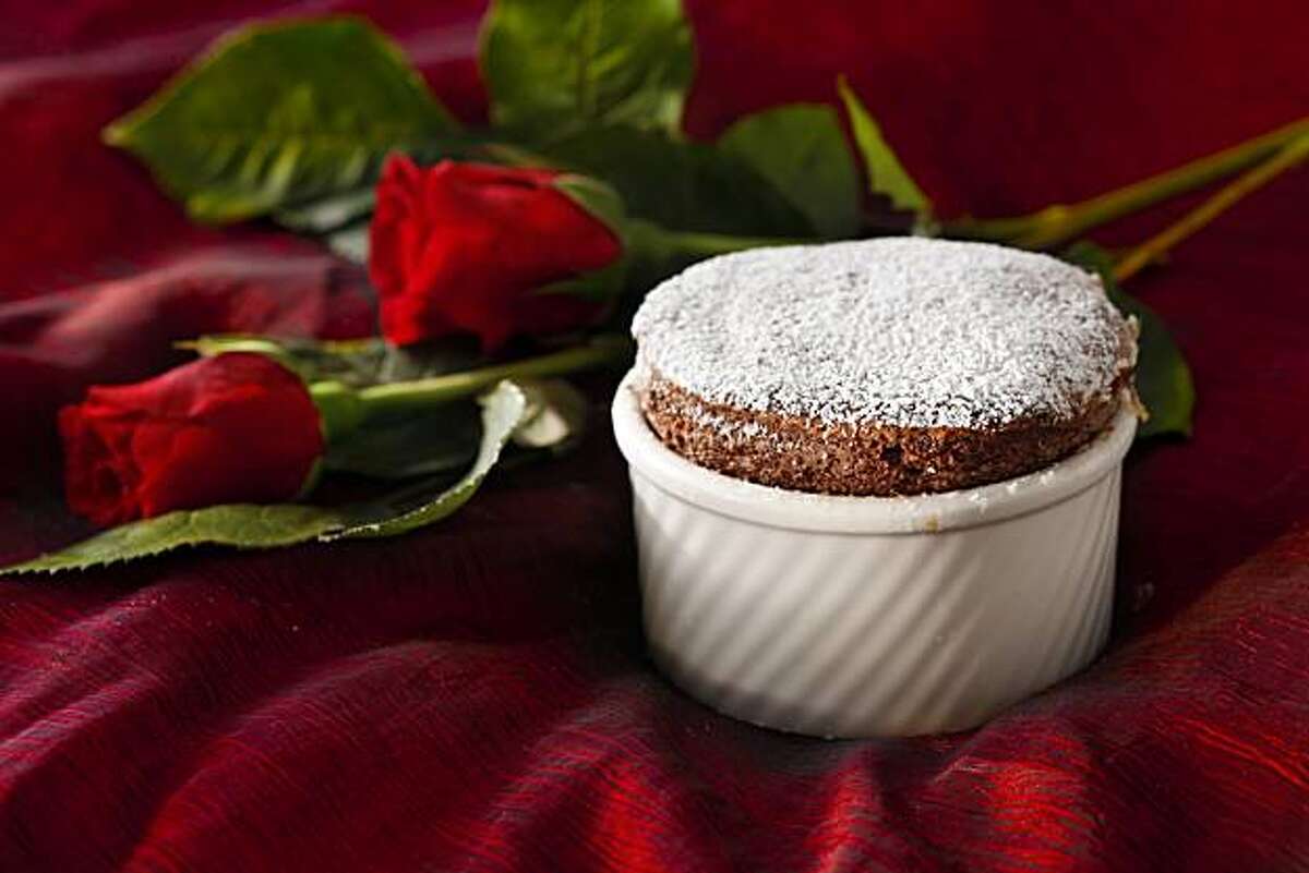 Chocolate souffle a sweet Valentine's Day finale