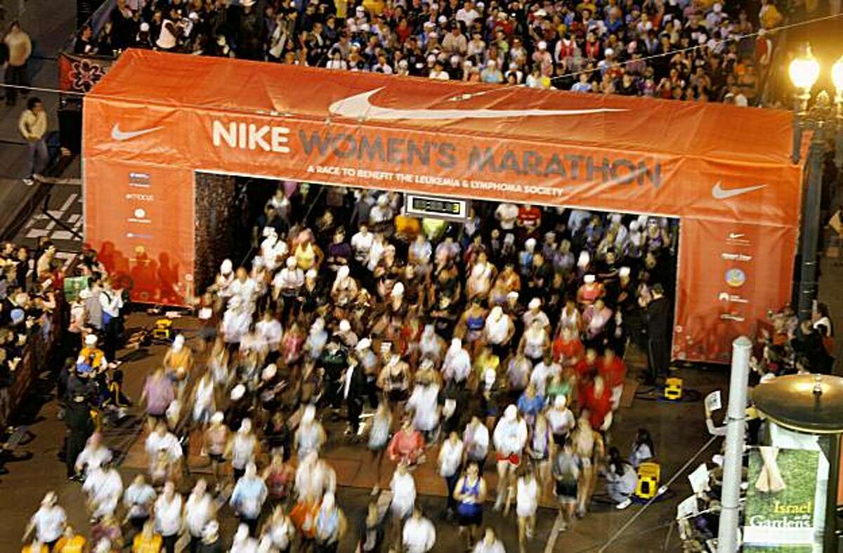 Runners from all over pound S.F. pavement in Nike Women's Marathon