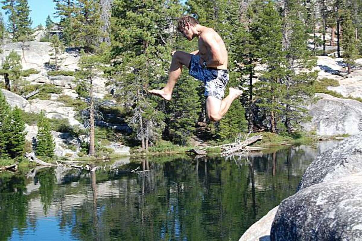 Geronimo! A great cliff-jumping spot in the Sierra