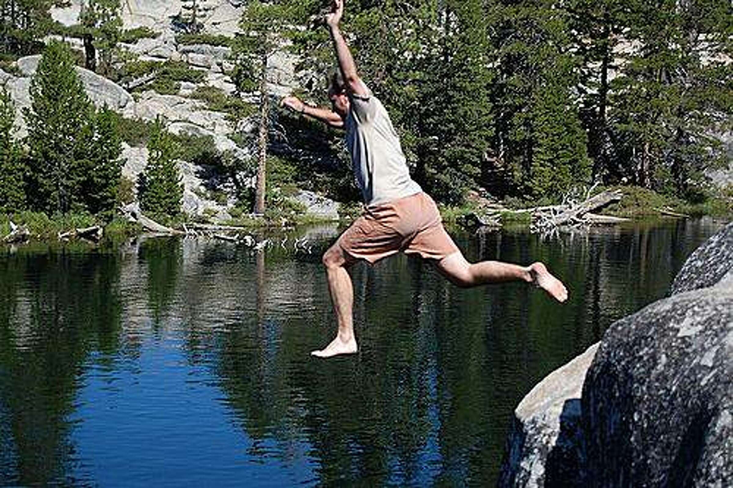 Geronimo! A great cliff-jumping spot in the Sierra