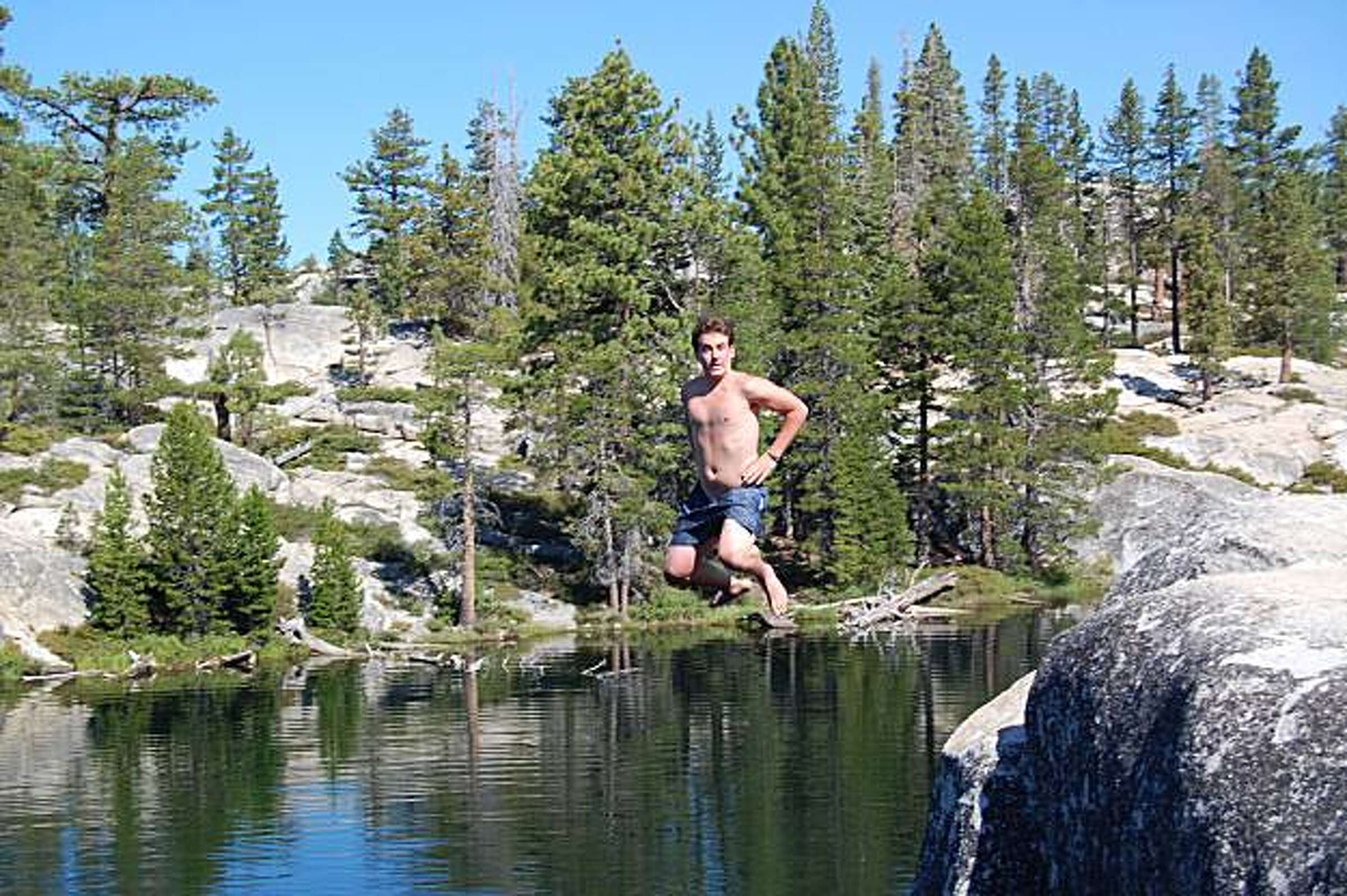 Geronimo! A great cliff-jumping spot in the Sierra