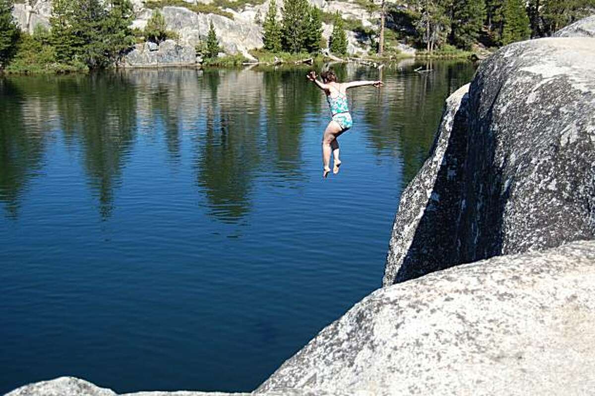 Geronimo! A great cliff-jumping spot in the Sierra