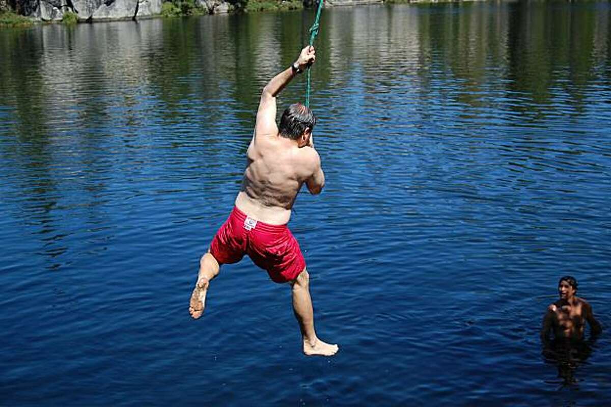 Geronimo! A great cliff-jumping spot in the Sierra