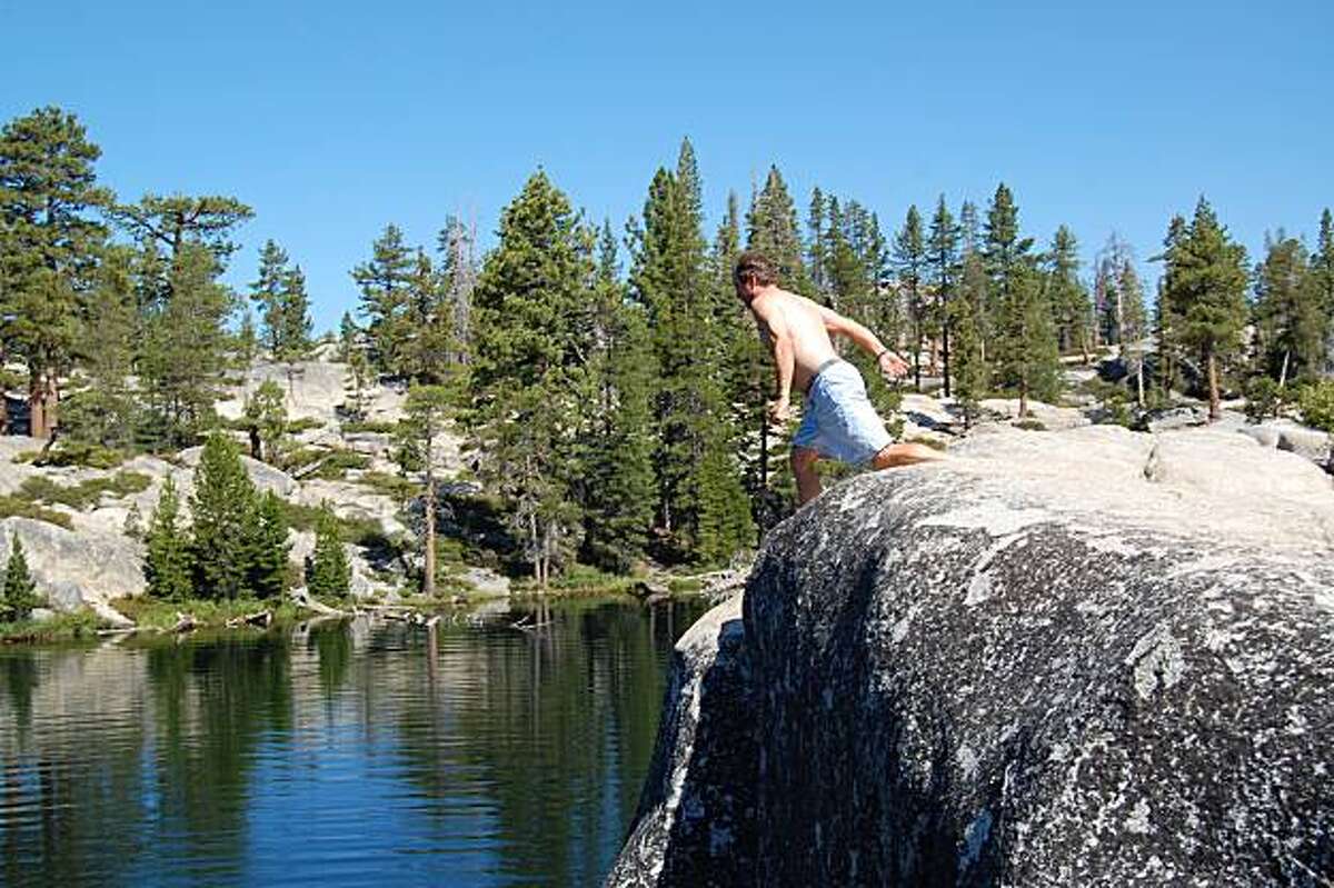 Geronimo! A great cliff-jumping spot in the Sierra