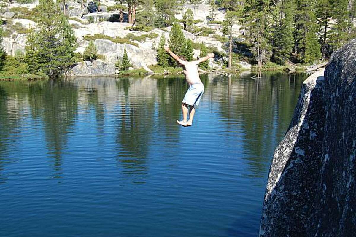 Geronimo! A great cliff-jumping spot in the Sierra