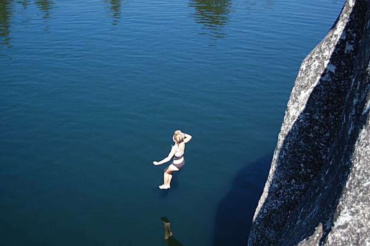 Geronimo! A great cliff-jumping spot in the Sierra
