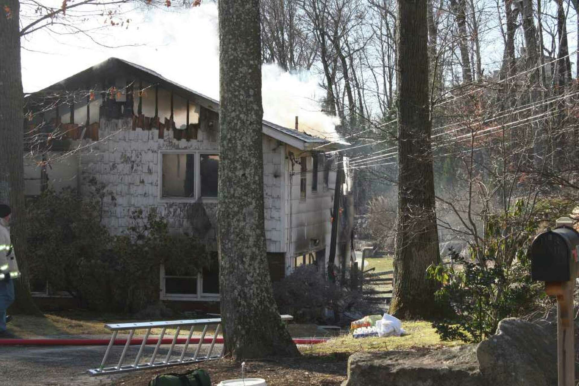 Fire razes New Canaan home