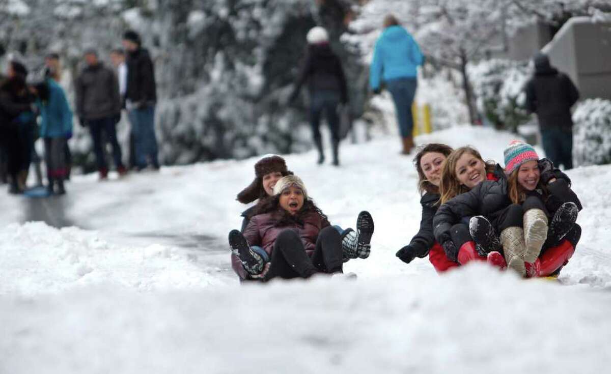 Where can people legally sled in Seattle?