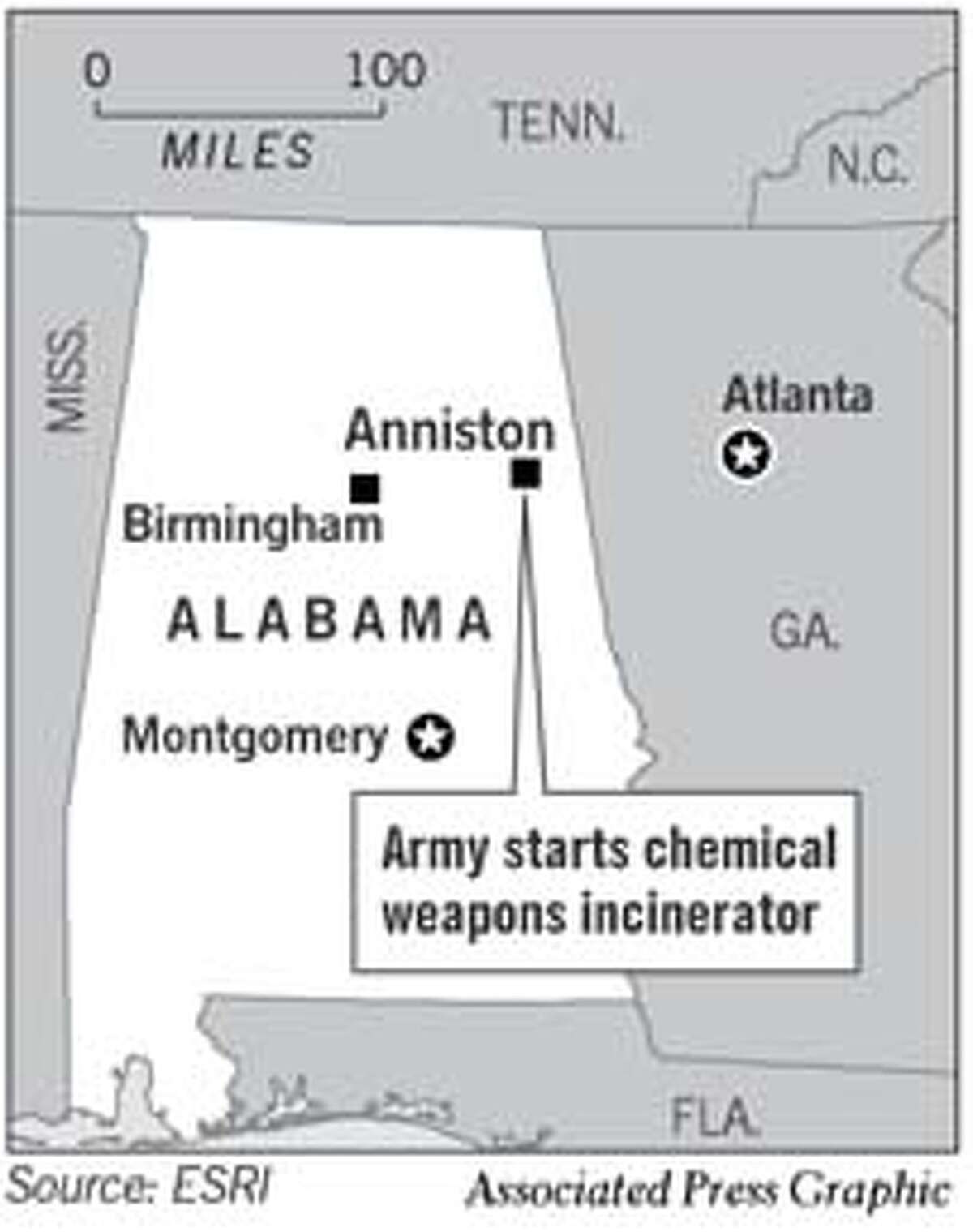 Chemical weapons incinerator fired up in Alabama / After years of ...
