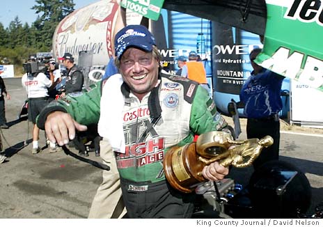 The main Force in hot-rod racing / Funny Car king hardly slowed by late ...