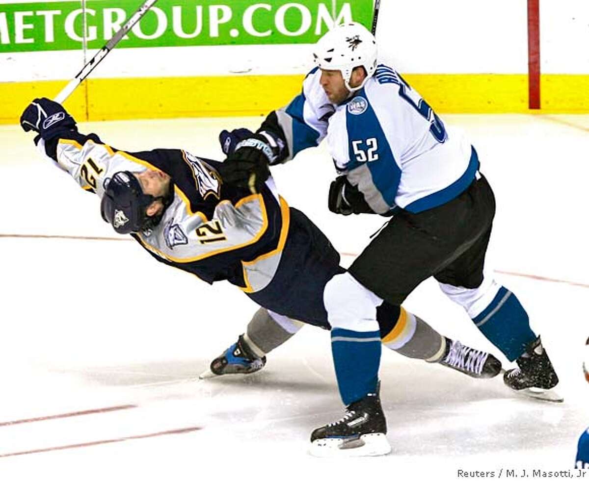 Sharks render Predators extinct / San Jose kills 6-on-4 power play to ...