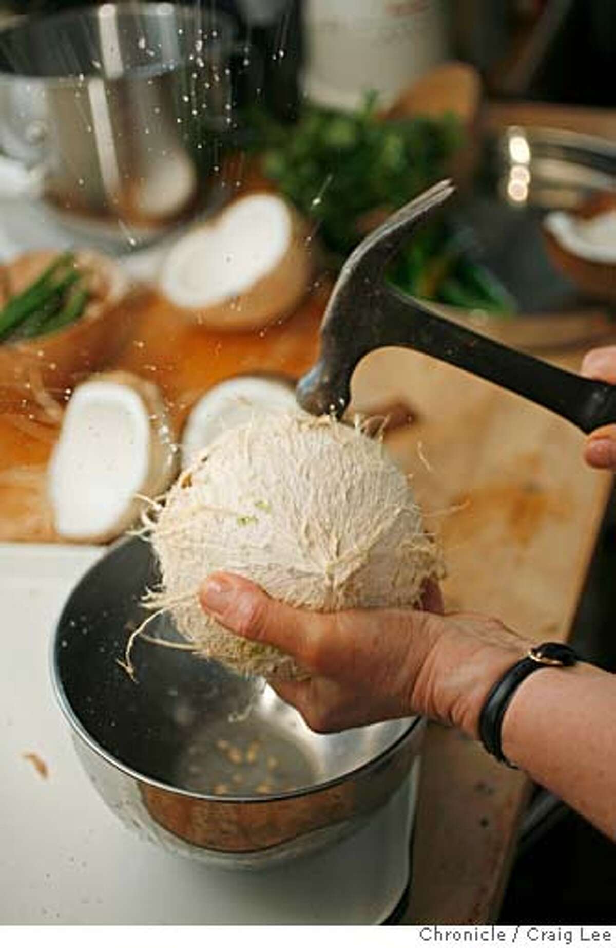 Shell game / Taking a crack at fresh coconut leads to delicious results