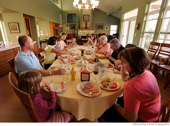 A full table / Three generations of a Fairfield family live together in ...