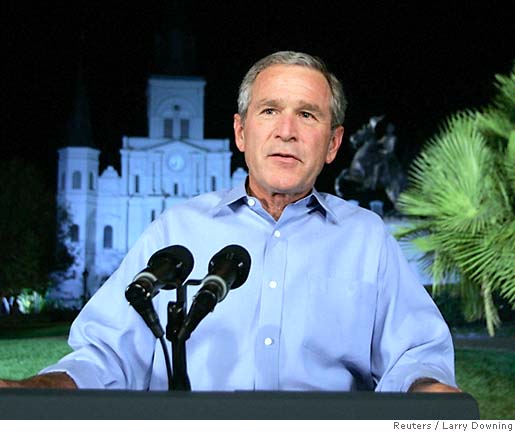 BUSH PROMISES TO REBUILD / SPEECH TO NATION: The president travels to ...