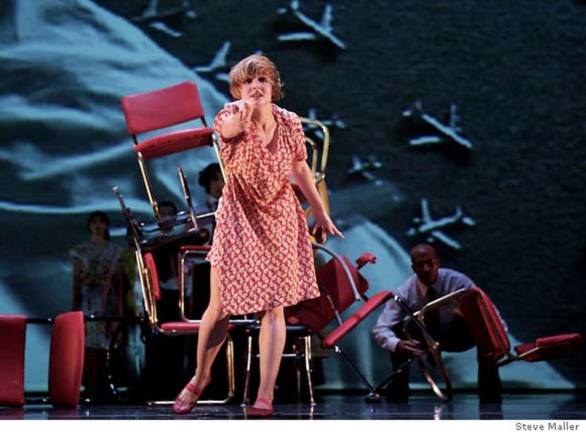 The woman has sensible clothes, but a dismayingly cluttered home