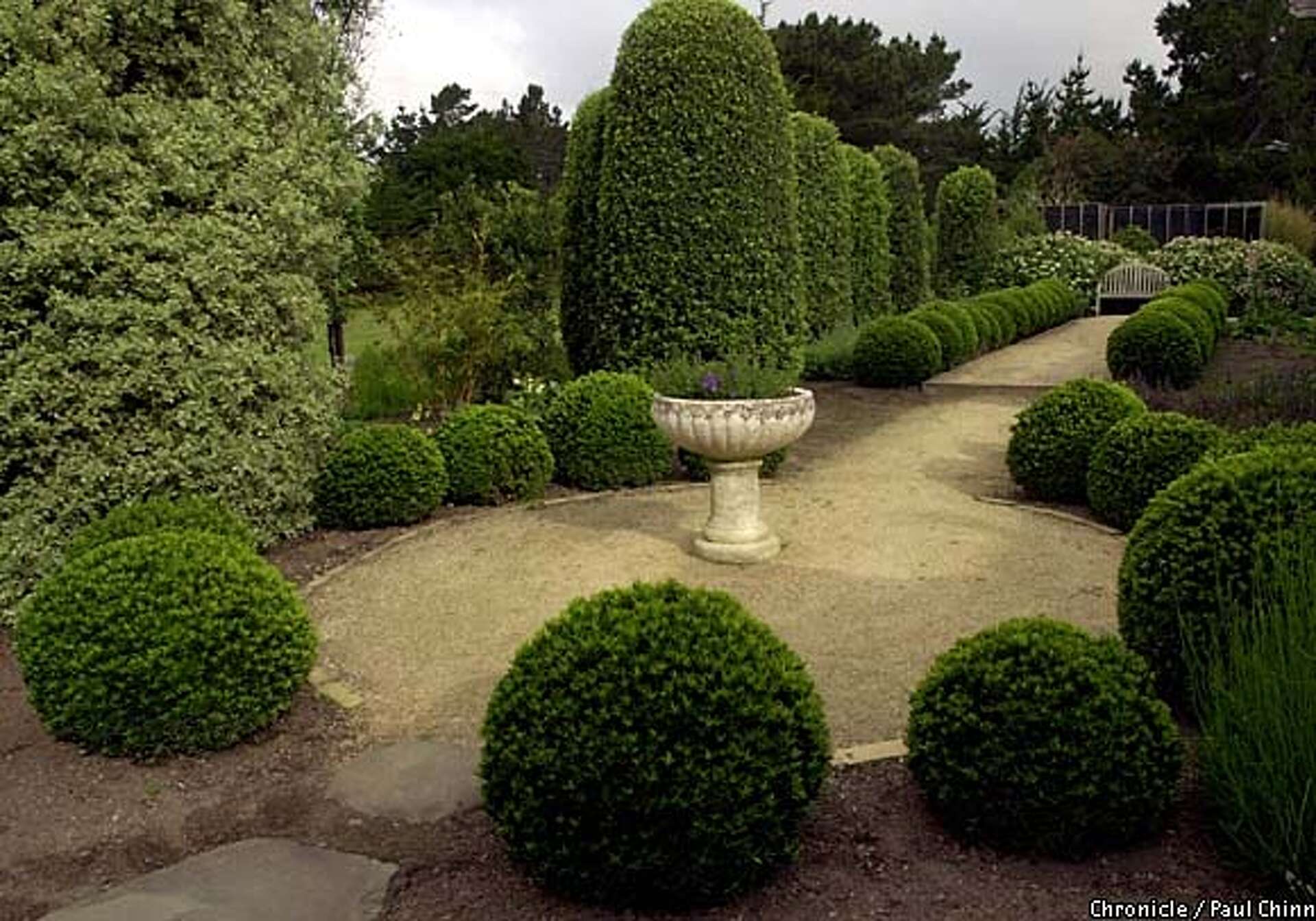 Plant geometry / Structure braces garden against Bolinas' winds
