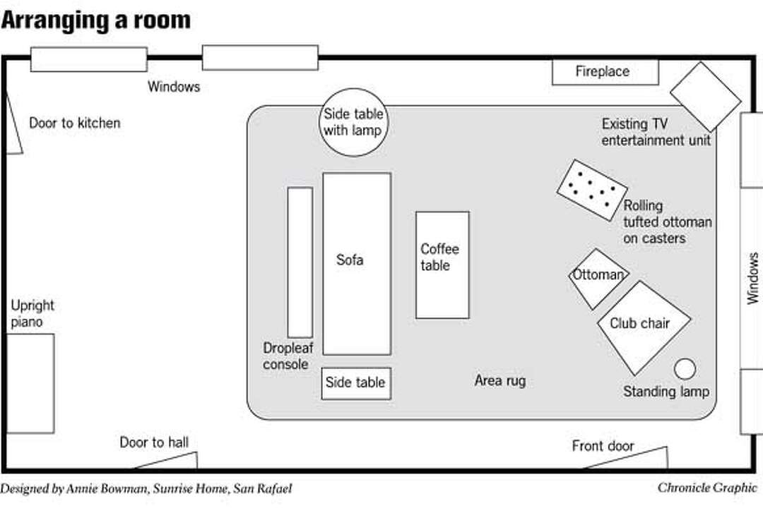 Room's many windows and doors make it hard to arrange furniture