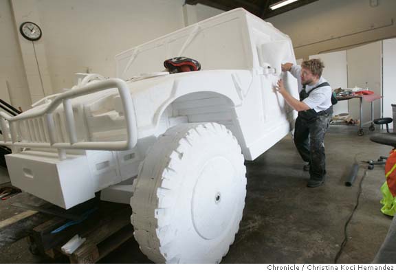 No gas guzzling for this Hummer -- it's Styrofoam