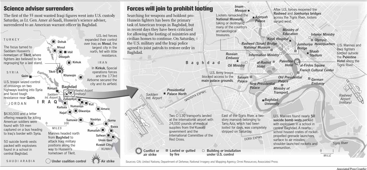 Fight for law and order / ON TO TIKRIT: Troop advance on Hussein homeland