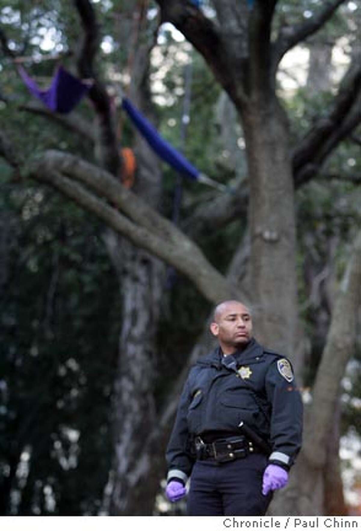 BERKELEY / Oak-tree activists' encampment cleared away by UC campus police