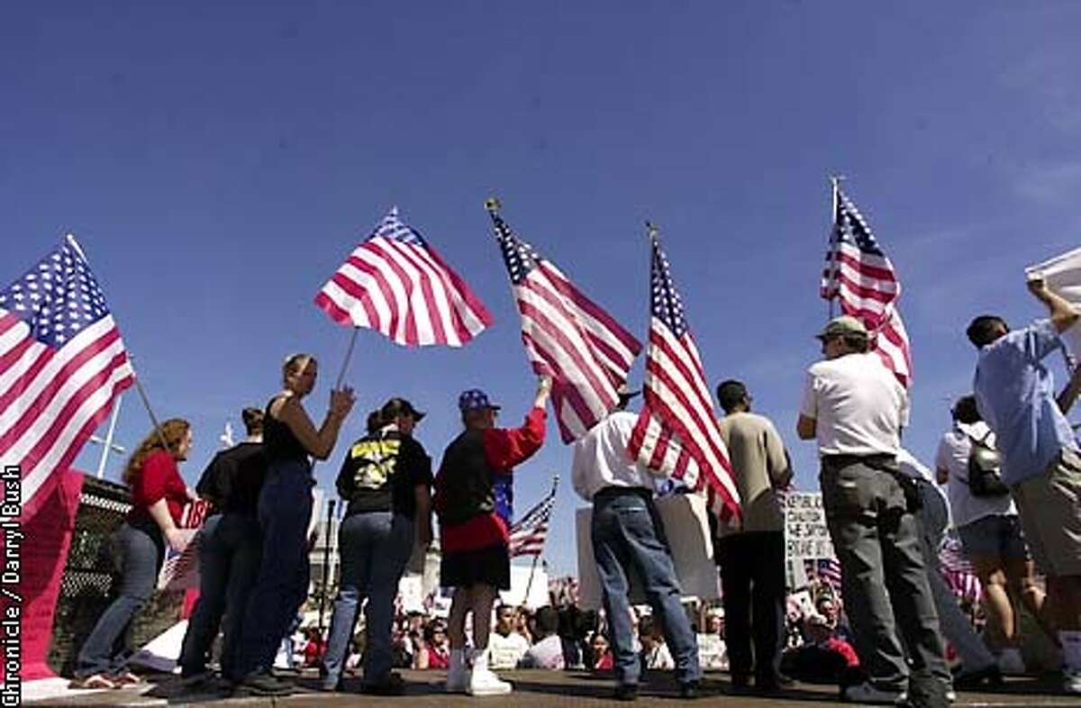 S.F. rally backs U.S. troops in Iraq / Event organized by local GOP ...