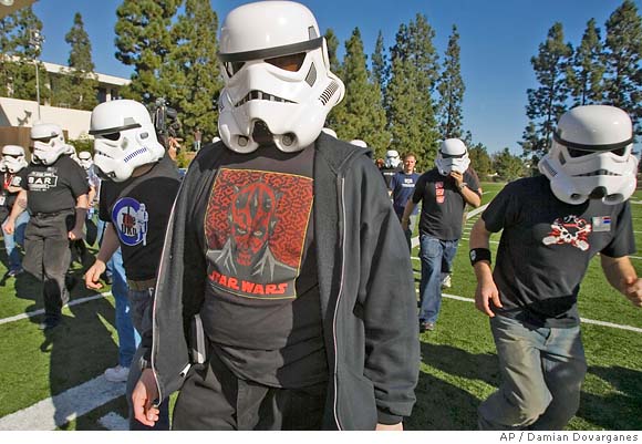 A great day for a parade -- even if those Stormtrooper outfits make you ...