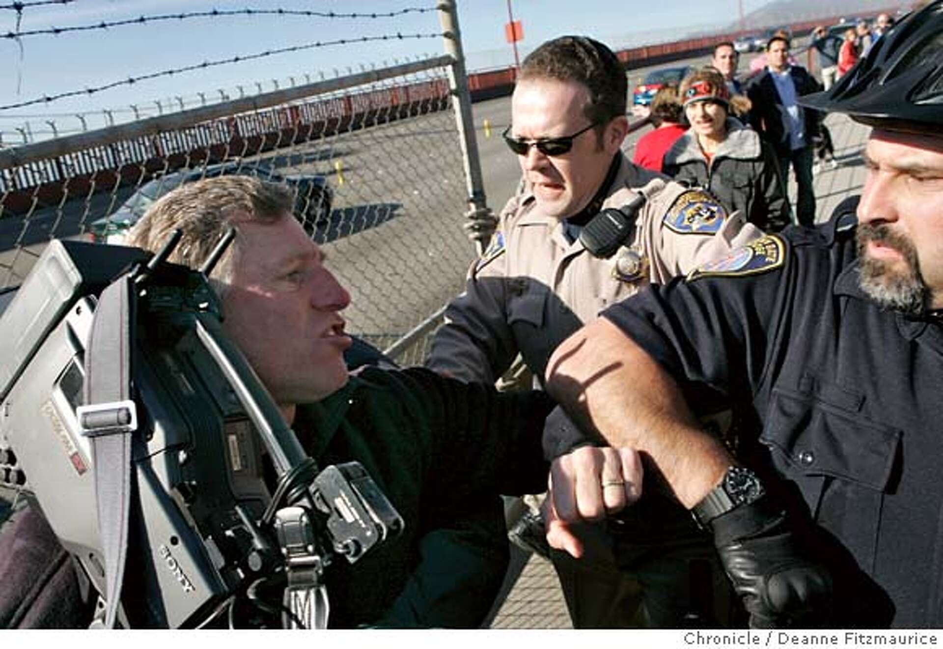 BAY AREA / Officers won't let protesters cross bridge / Traffic snarled ...