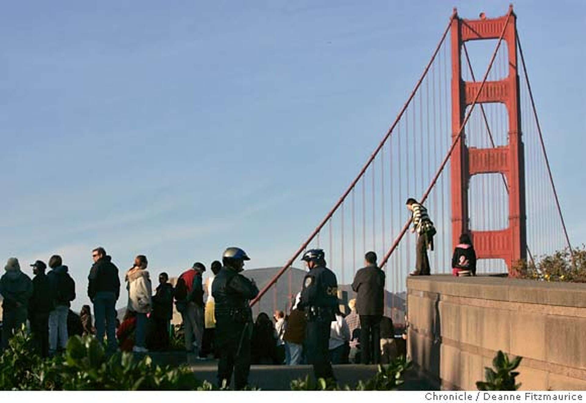 BAY AREA / Officers won't let protesters cross bridge / Traffic snarled ...