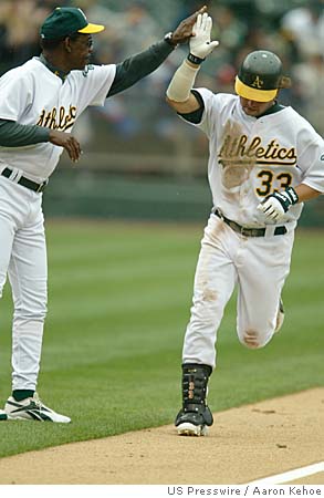 A's Swisher takes advice, acts like rookie