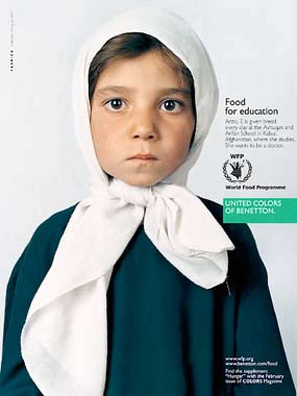 Arresting images / Benetton ads take a sober look at world hunger