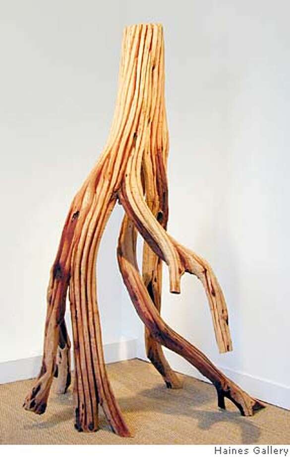 Artist David Nash sculpts motion with a chain saw and blowtorch - SFGate