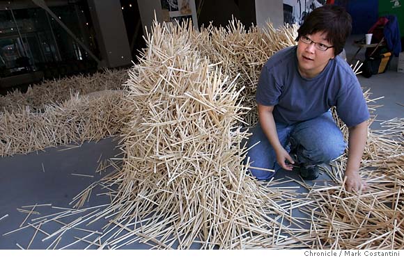Sculptor makes a point with more than a few pairs of chopsticks ...