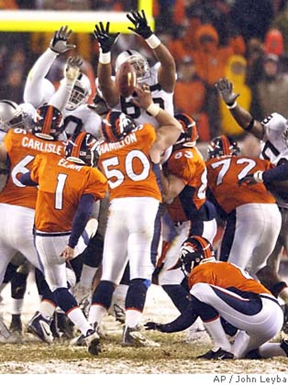 RAIDERS 25, BRONCOS 24 / Raiders ice the Broncos in wild one